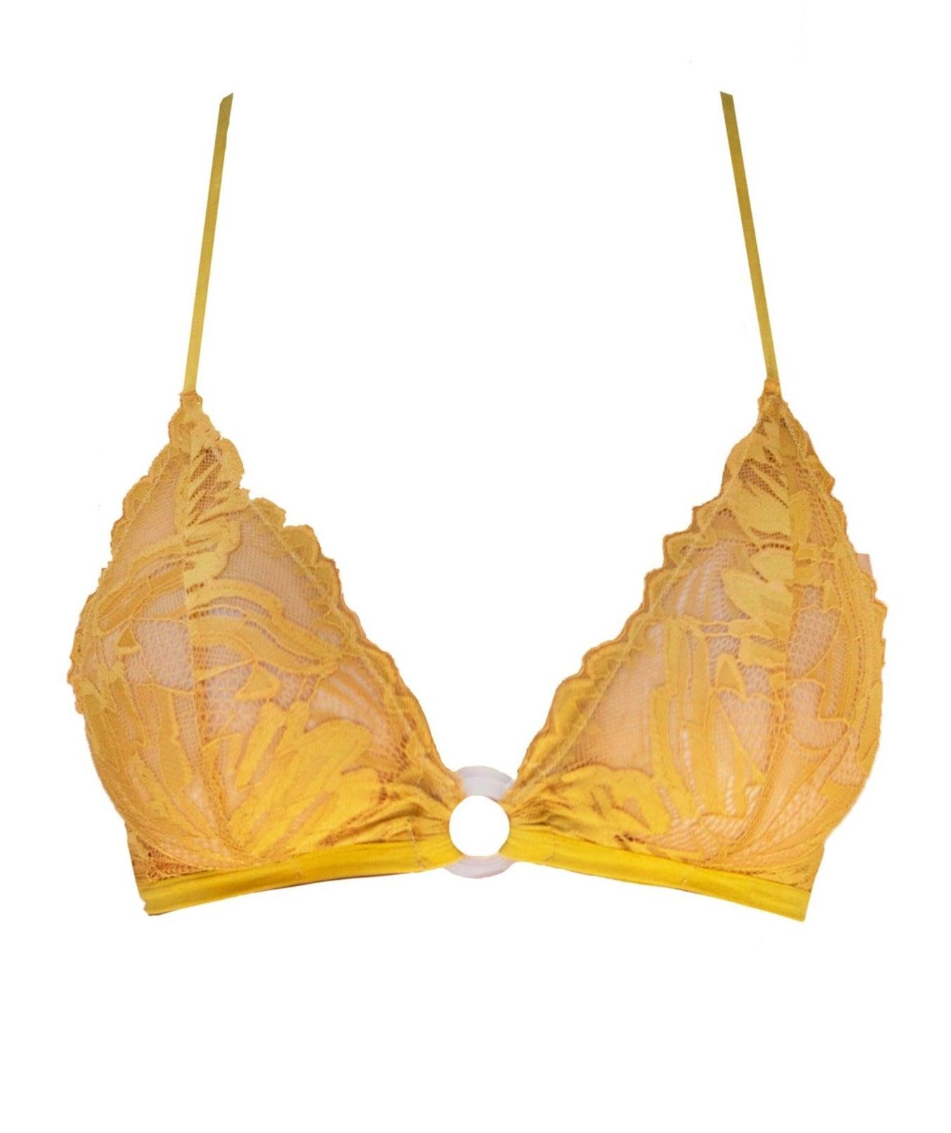 ATLANTIS SUN CORAL LACE & MOTHER OF PEARL RING BRALETTE – Expect Lace